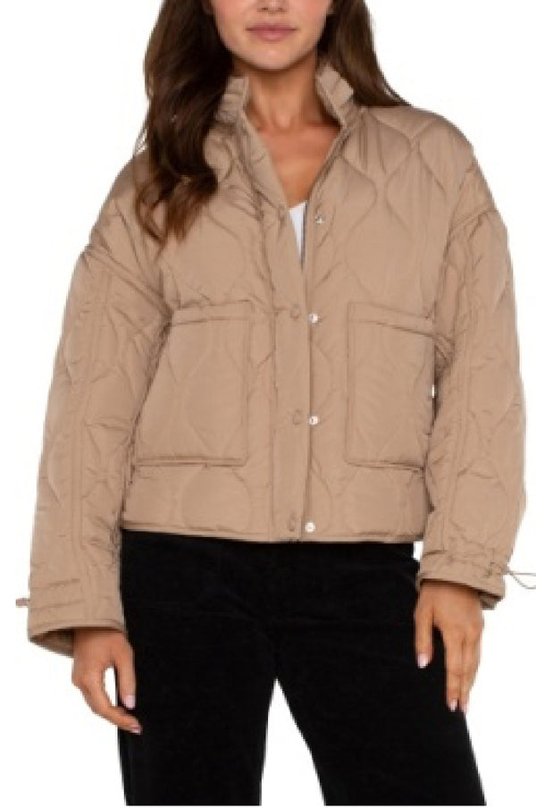 Liverpool-Tan Trucker Jacket - The Rusty Willow Boutique