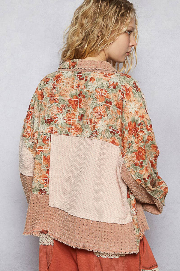 The Stacie Twill Shacket-Rose Pink - The Rusty Willow Boutique